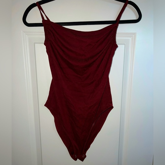 Tops | Drape Front Back Tie Bodysuit | Poshmark